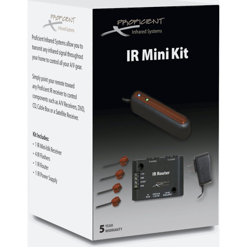 IR Mini-Receiver Kit Black | 1 Room Setup | Proficient